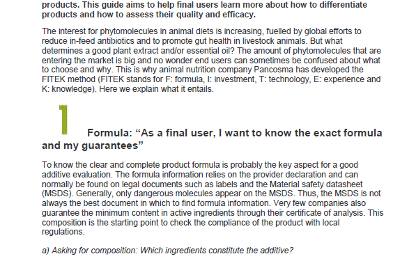 Innovative animal feed additives | Pancosma