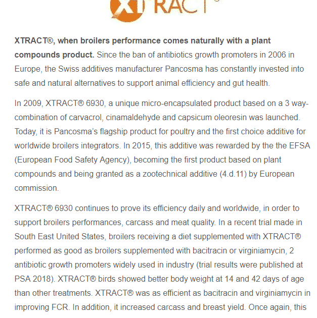 Pancosma has constantly invested into safe and natural alternatives to ...