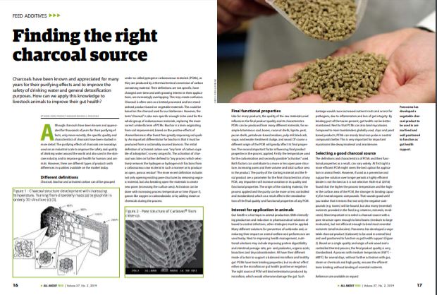 Gut integrity : finding the right charcoal source I Pancosma