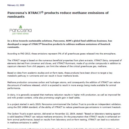 Pancosma introduces homogenous minerals blend B-TRAXIM® ALL IN 1